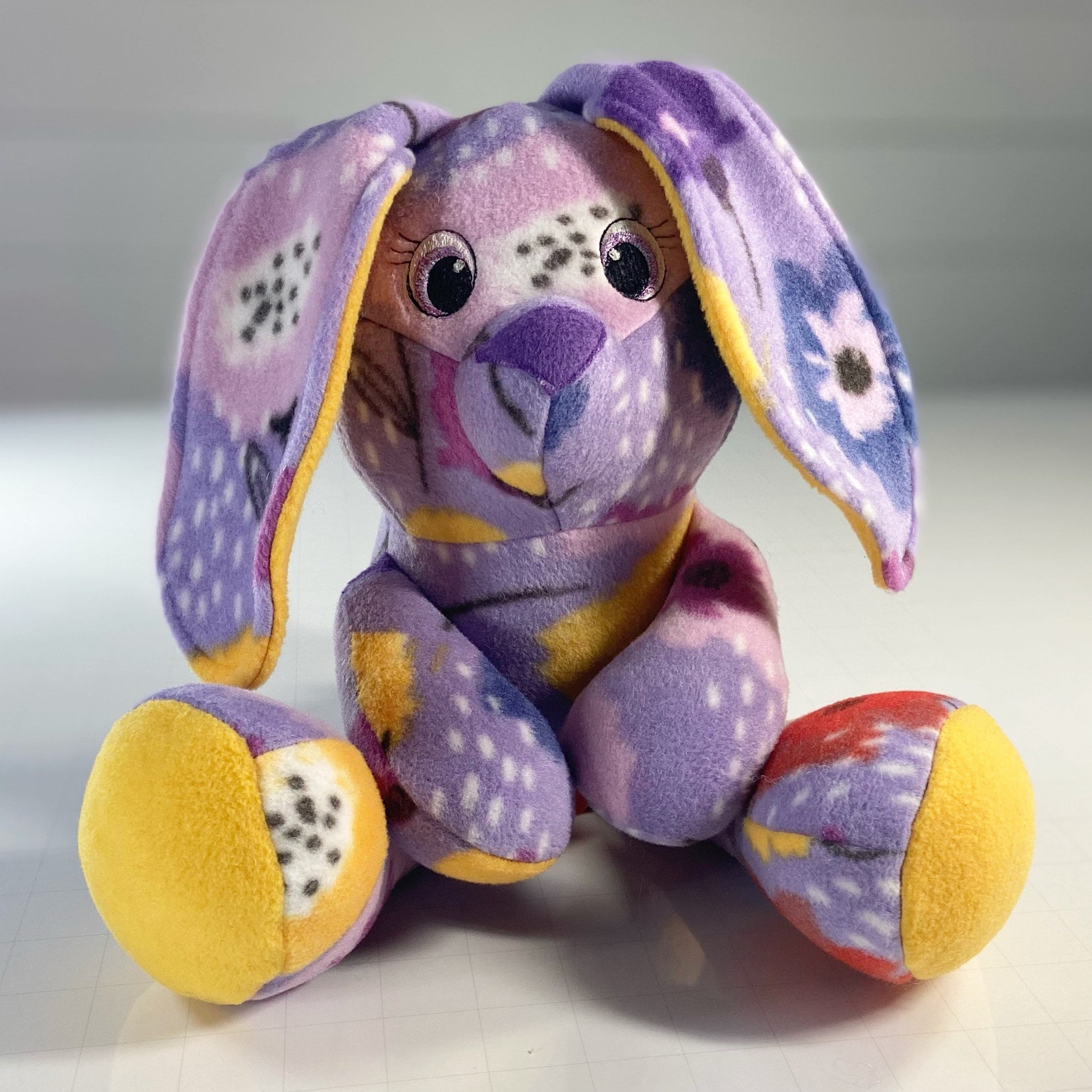 Purple Floral Bunny - Etsy