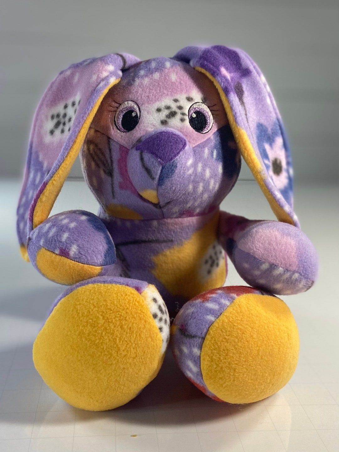 Purple Floral Bunny - Etsy
