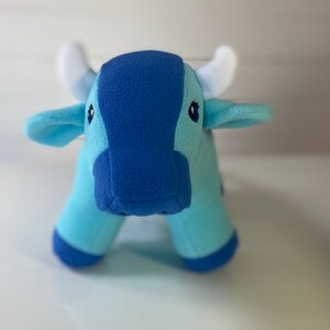 Blue Plush Bull - Etsy