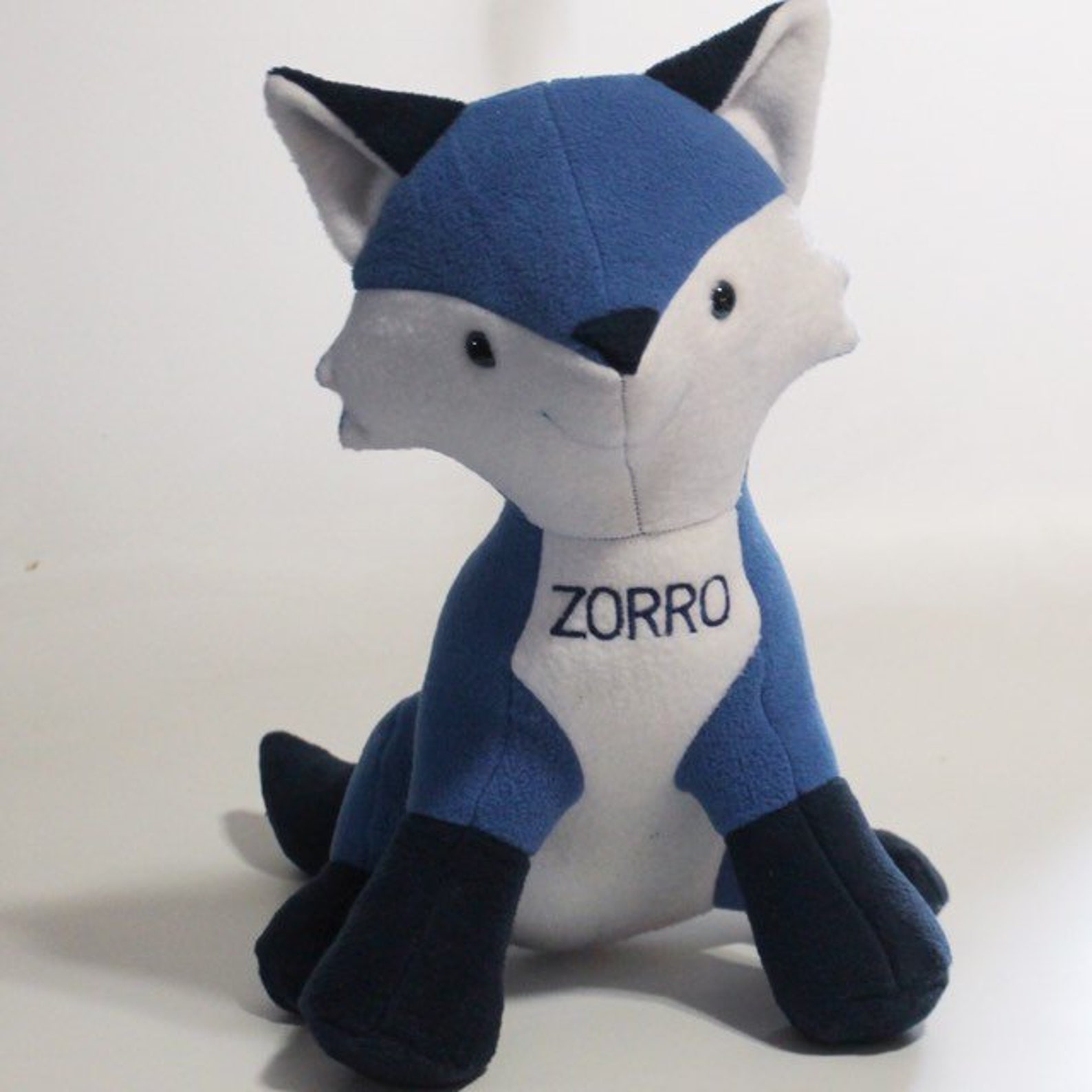 Blue Plush Fox Toy - Etsy Canada