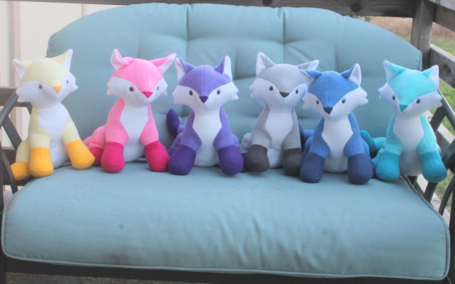 Gray Plush Fox Toy - Etsy