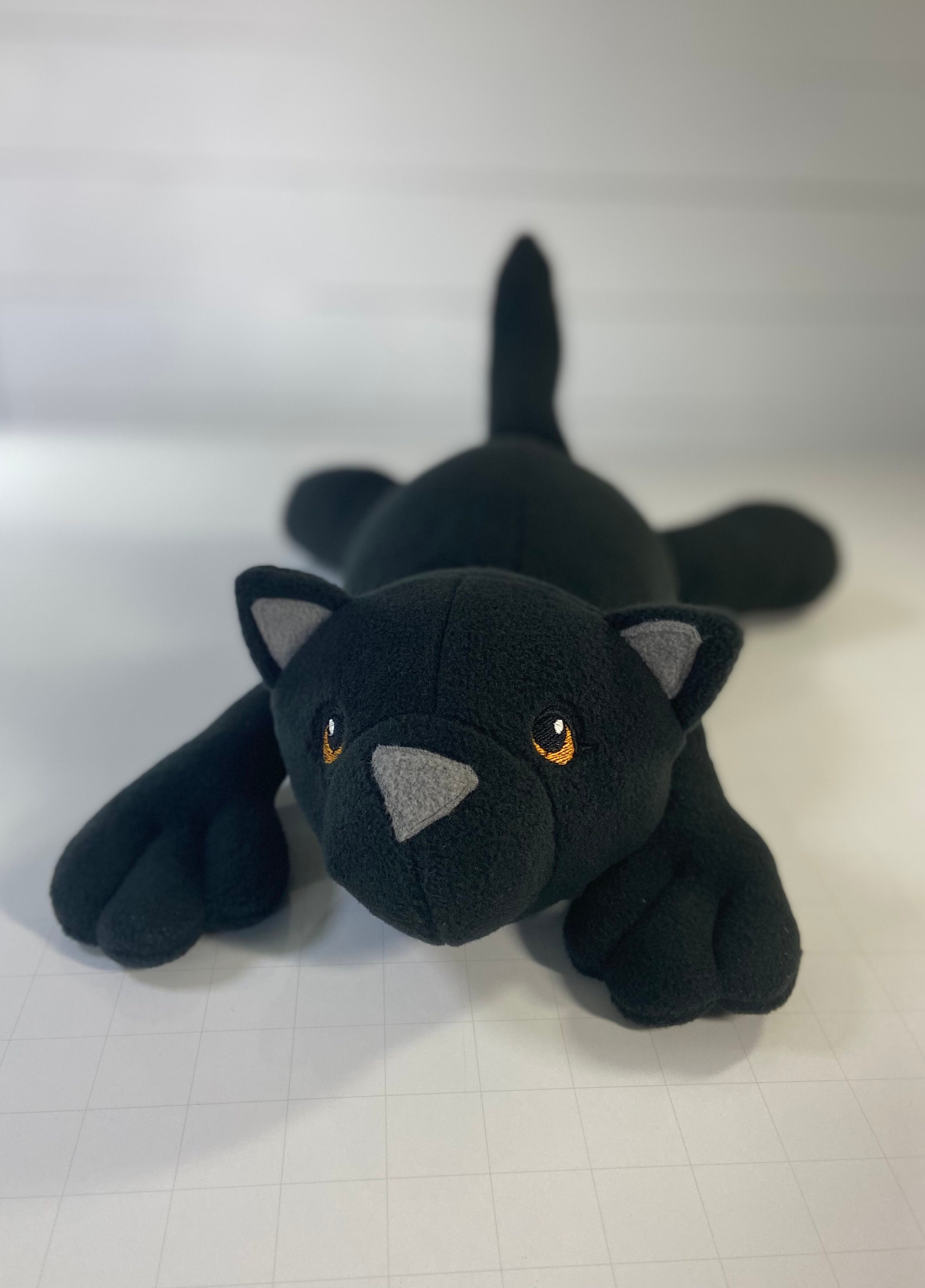 Black Plush Cat | Etsy