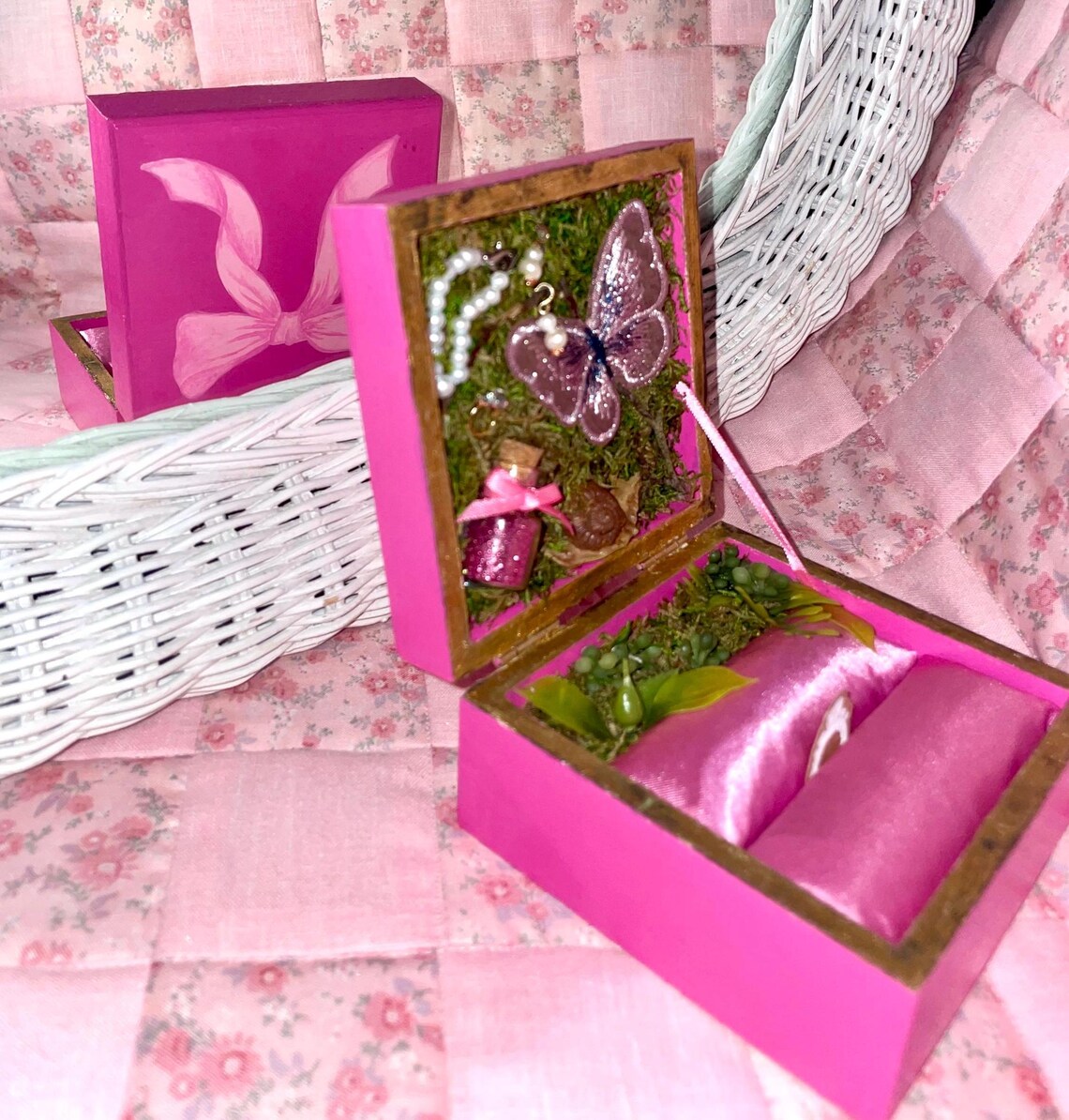 Pink Fairy Miniatures Ring Box - Etsy