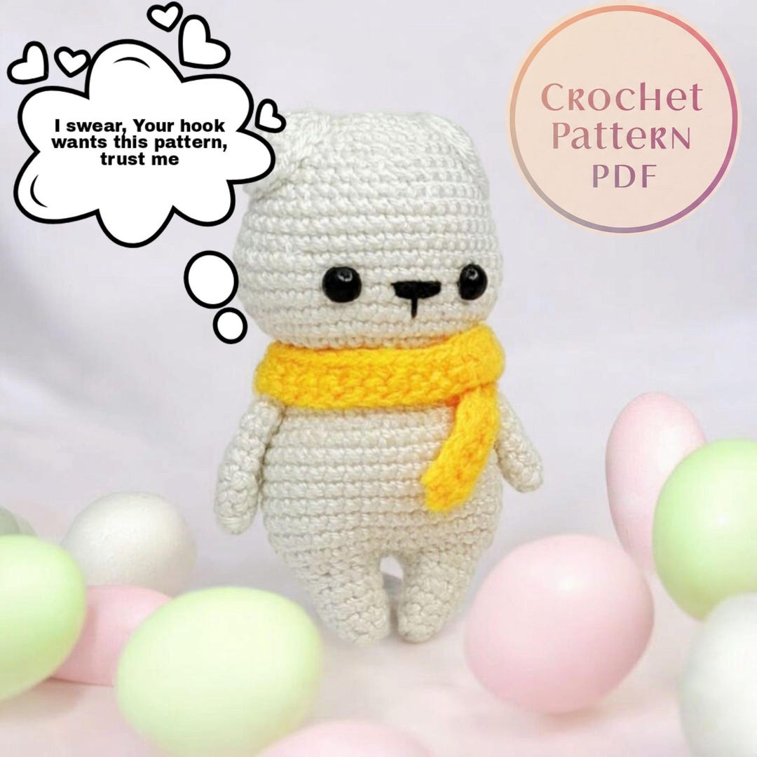 Bär Amigurumi Häkelanleitung | Easy DIY mit gelbem Schal (PDF Pattern ...