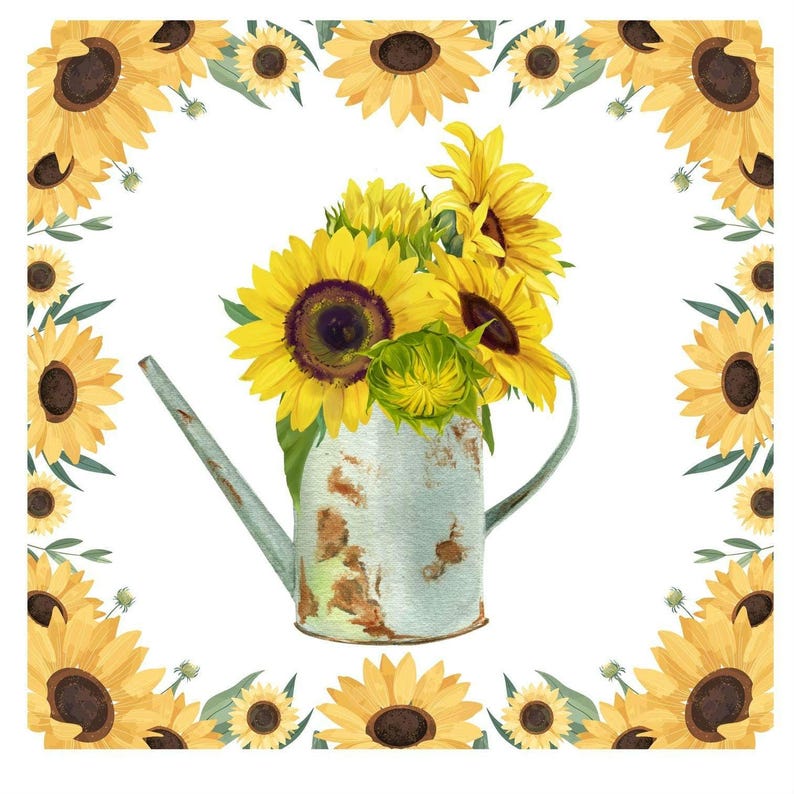 Sunflower Arrangements Quilt Panel/blocks, Kona Cotton Quilt Fabric ...