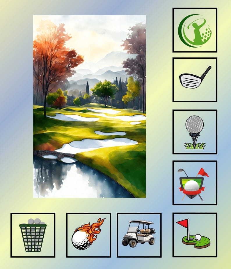 Golf Quilt Panel and 8 or 12 Blocks, Golf Course Quilt, Easy Quilt - Etsy