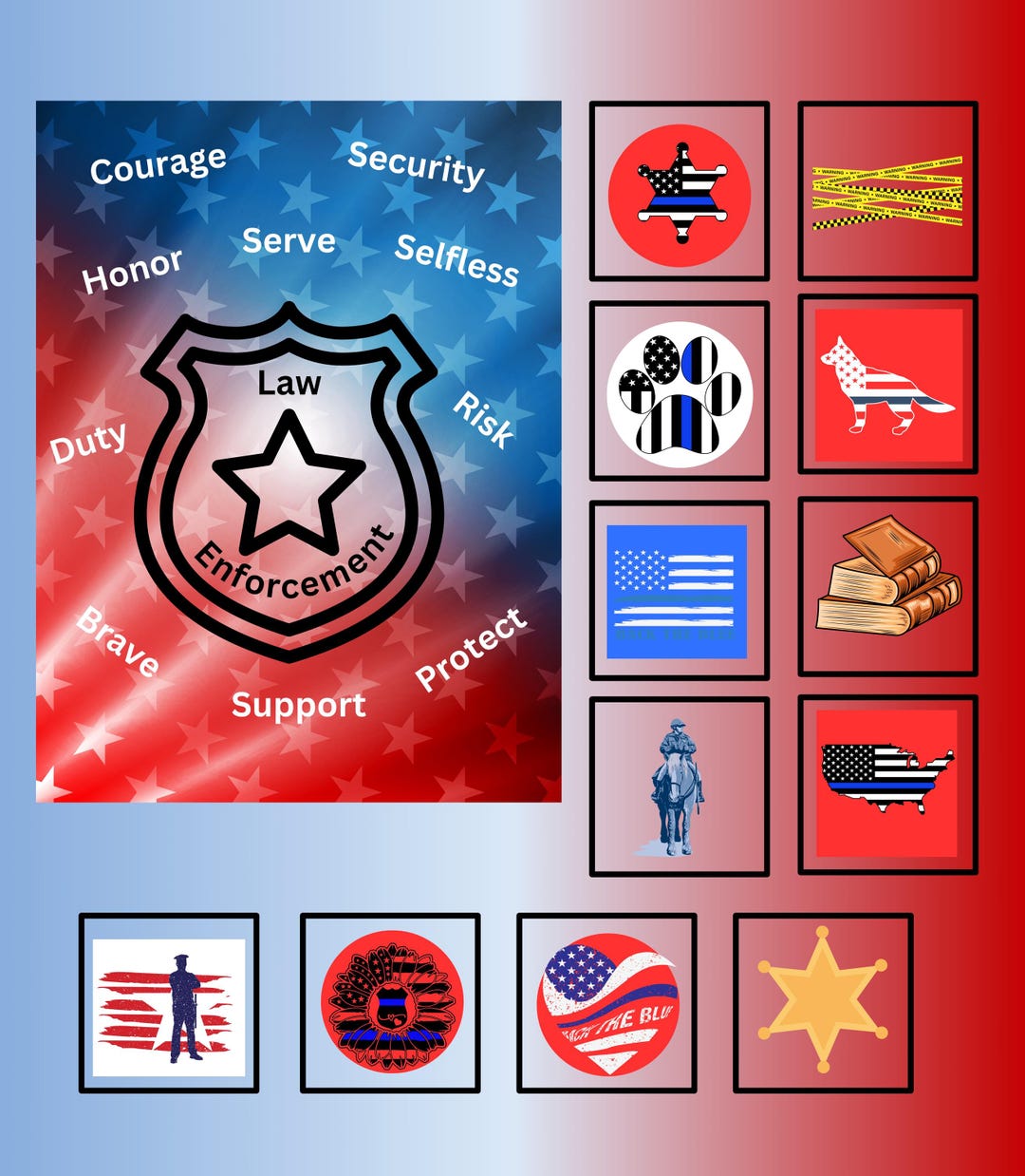 Law Enforcement Quilt Panel: Hero Design, Law Enforcement Quilt Blocks ...