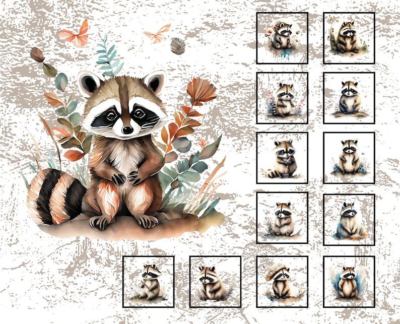 Raccoon Quilt Panel and Blocks, Kona Cotton Quilt Fabric, Raccoon Quilt ...