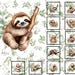 Sloth Quilt Panel and Blocks, Jungle Animal Blocks, Sloth Soft Book ...