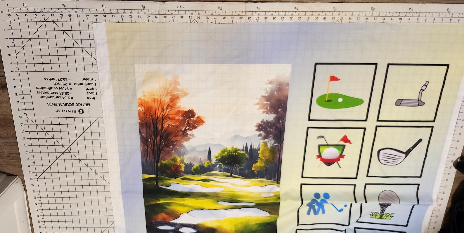 Golf Quilt Panel and 8 or 12 Blocks, Golf Course Quilt, Easy Quilt - Etsy