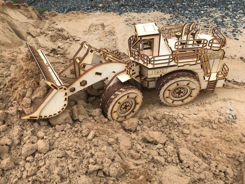 Bulldozer Laser Cut File – 3D Wood Model SVG DXF for CNC & Laser ...