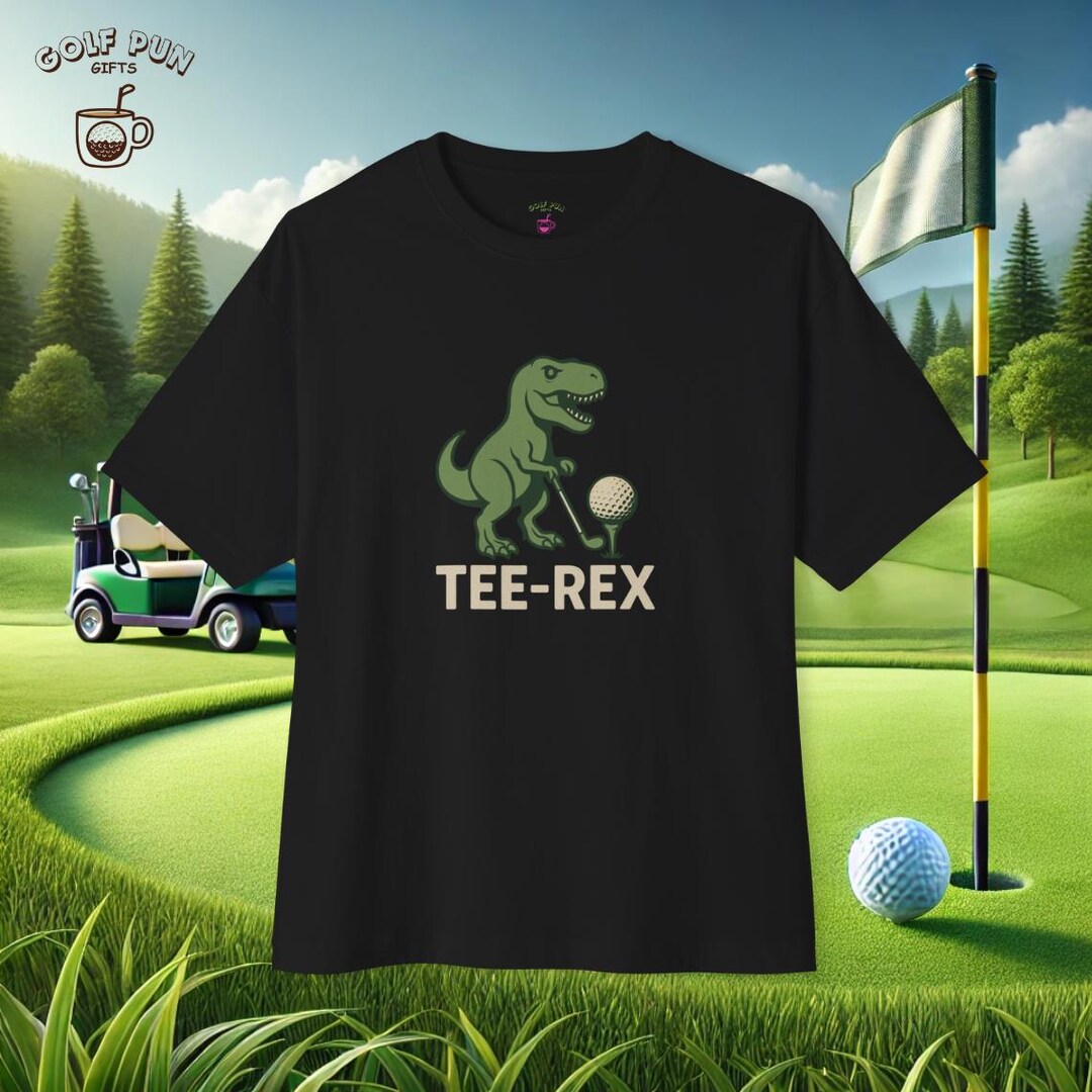 Tee-rex Golf T-shirt - Funny Dinosaur Pun Apparel - Etsy