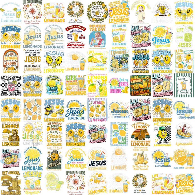 Jesus Lemonade PNG, Christian Summer PNG, Life Gave Me Lemons Jesus ...