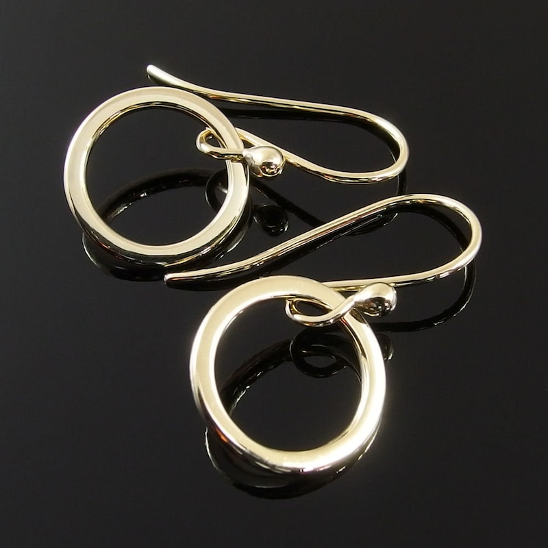 18k Gold Earrings - Etsy