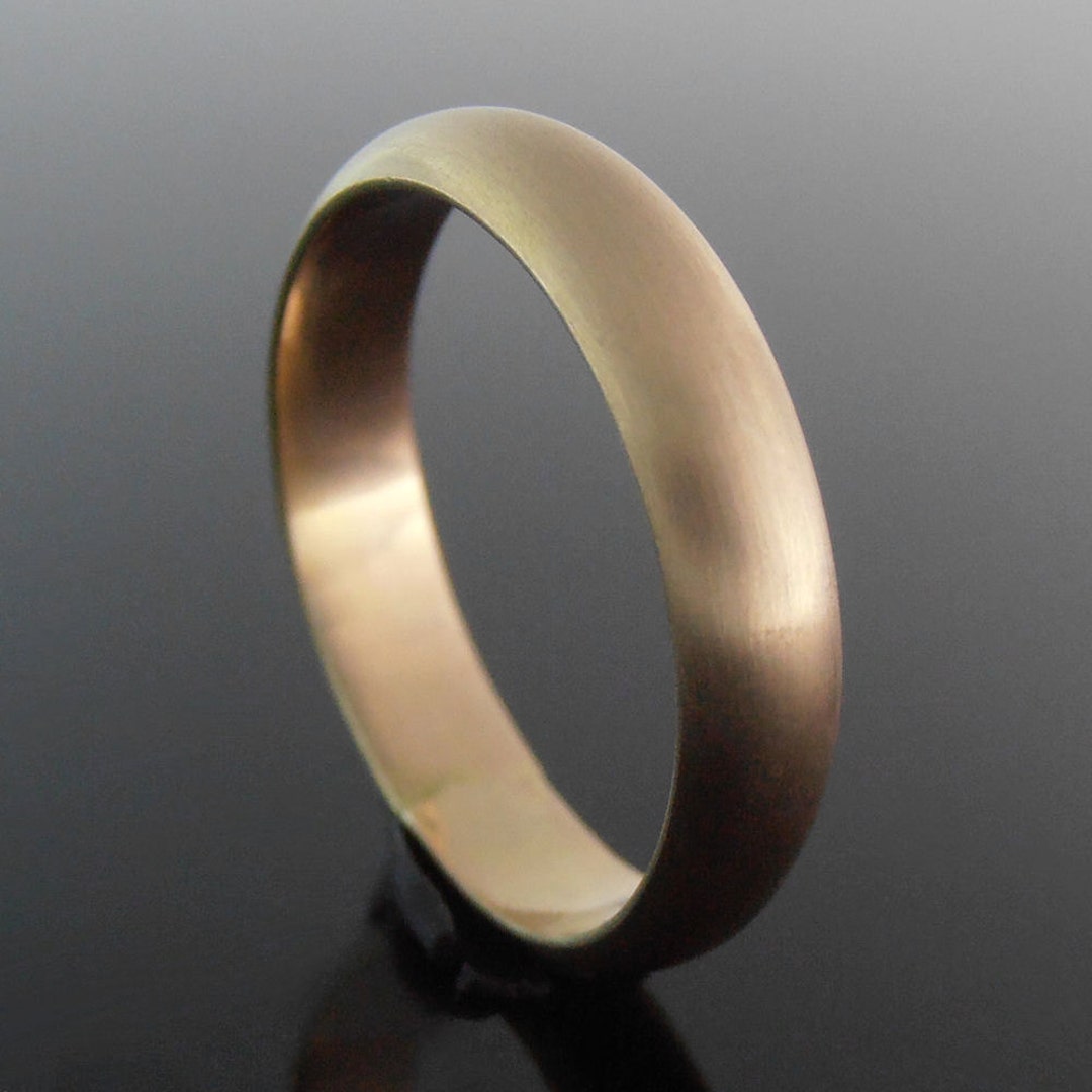 Half Round 14k Gold Band Ring, 14k Gold Ring, Gold Wedding Band, Gold ...
