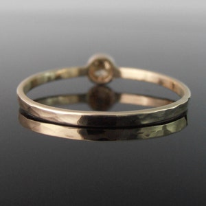 Natural Brown Diamond Engagement Ring, Diamond Stacking Ring, 14k Gold ...