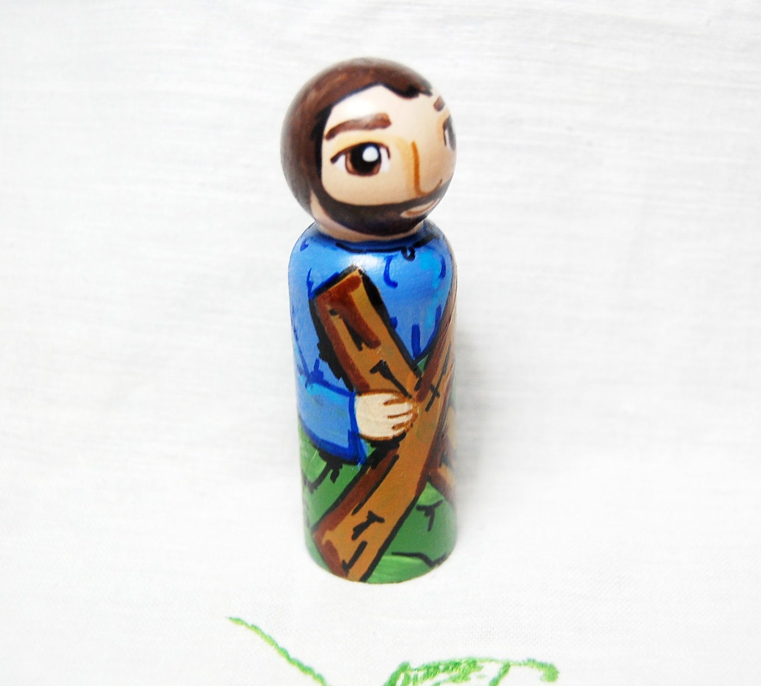 St Andrew the Apostle Toy - Catholic Wooden Saint Doll - Made to Order ...