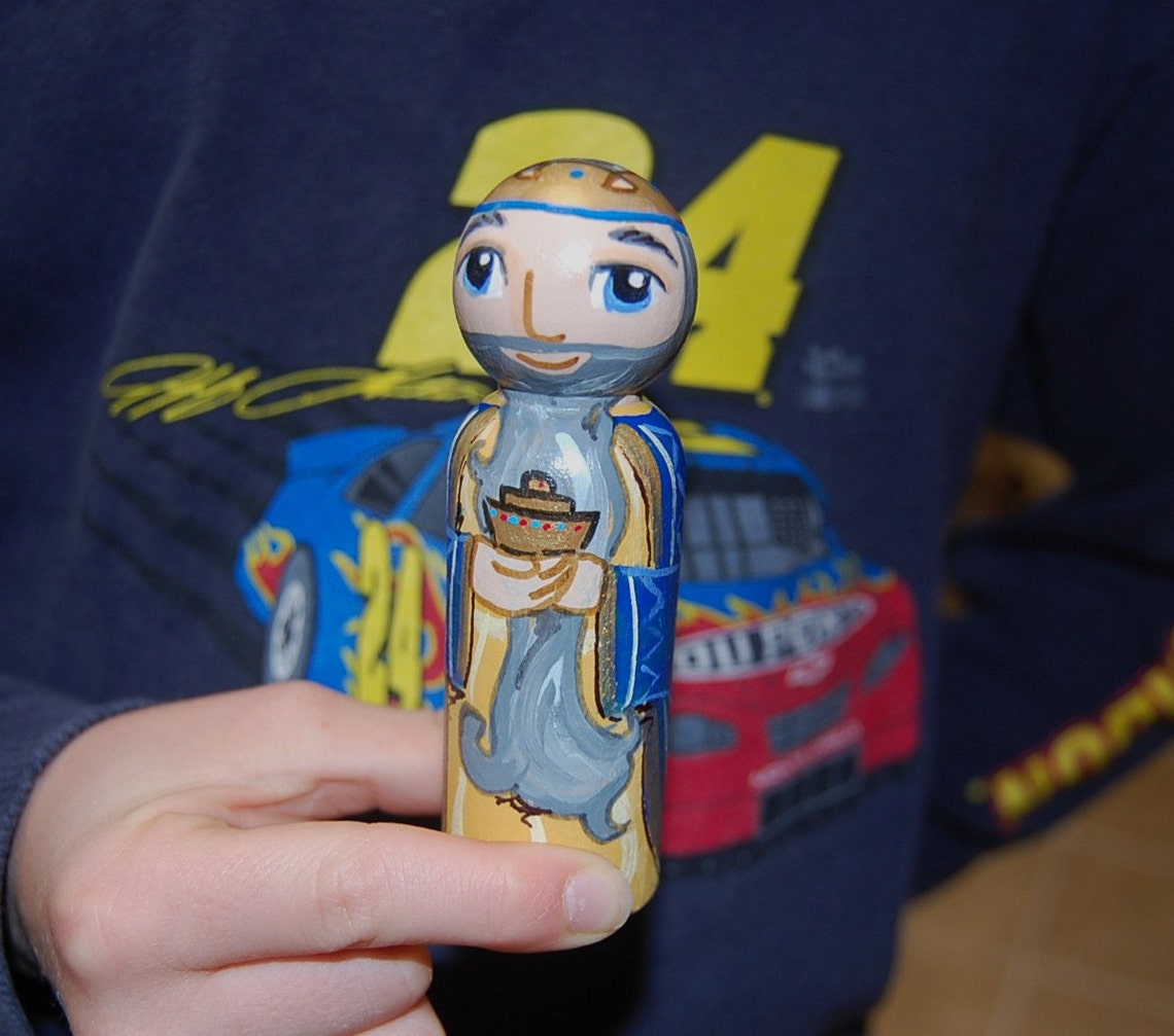 Saint Melchior Catholic Saint Doll - Large Peg Toy - Made to Order - Etsy