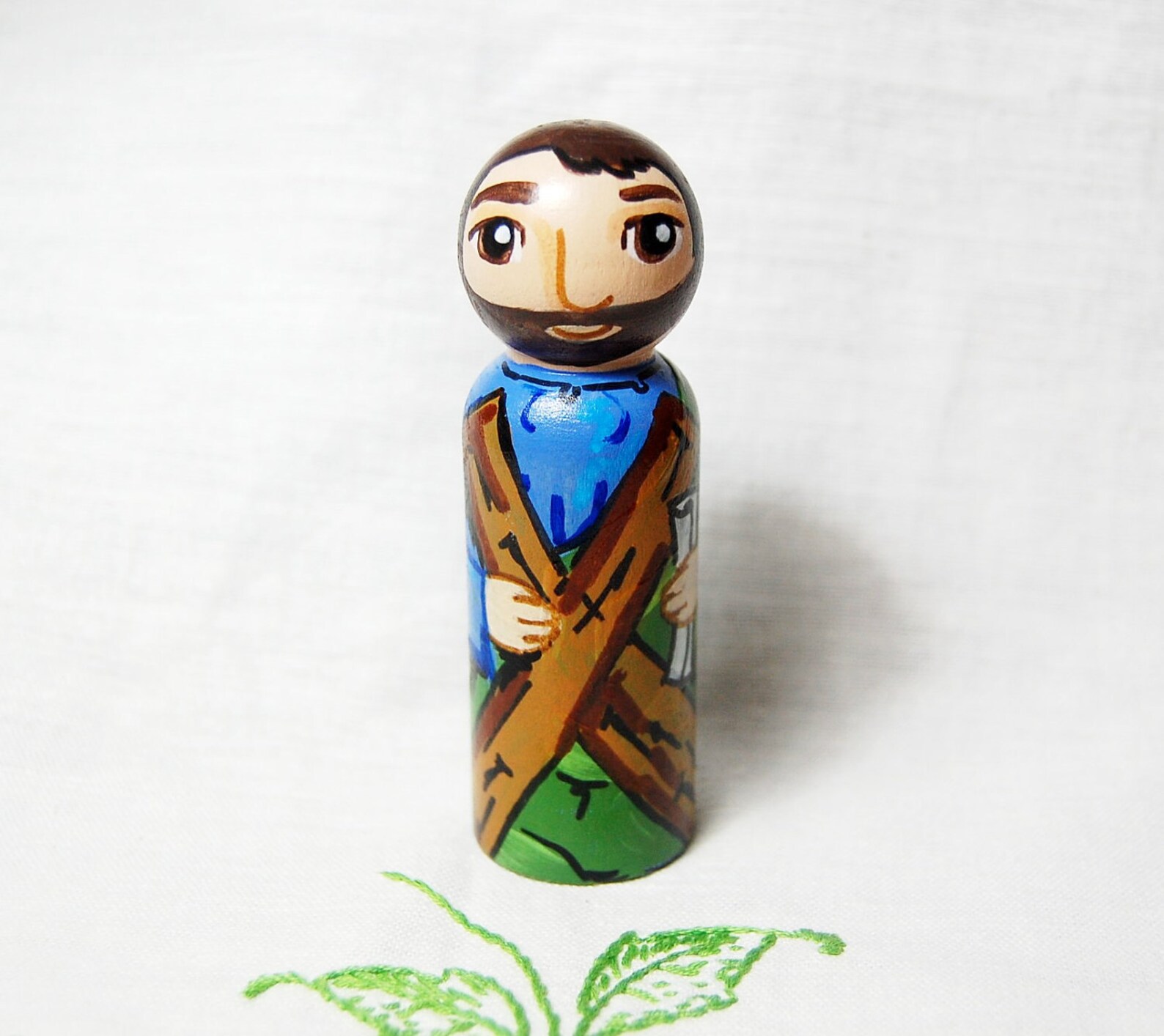 St Andrew the Apostle Toy Catholic Wooden Saint Doll Made - Etsy