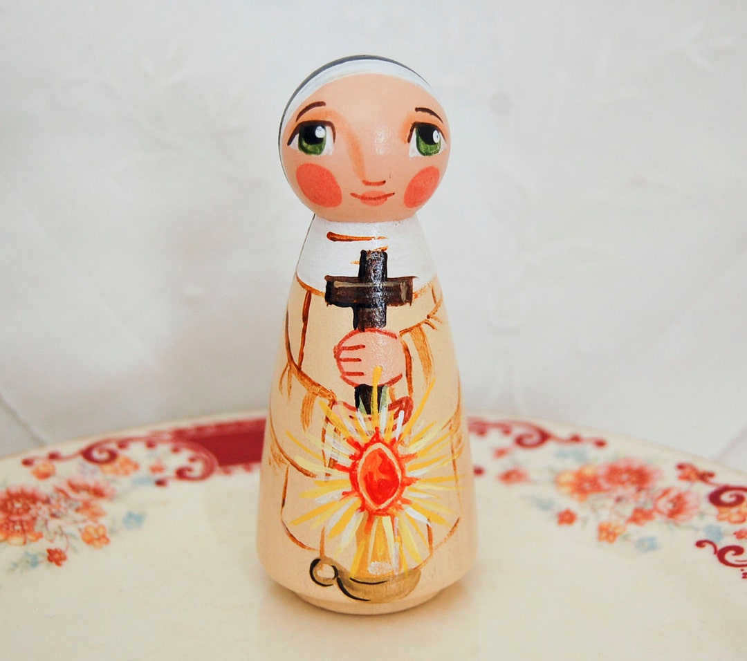 St Alice Catholic Saint Doll - Wooden Toy - Made to Order - Etsy