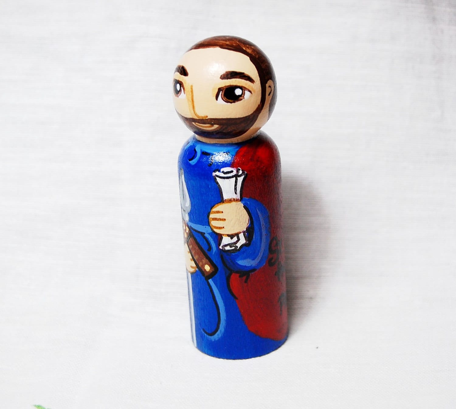 Saint Thomas the Apostle Catholic Saint Doll - Wooden Toy - Made to ...