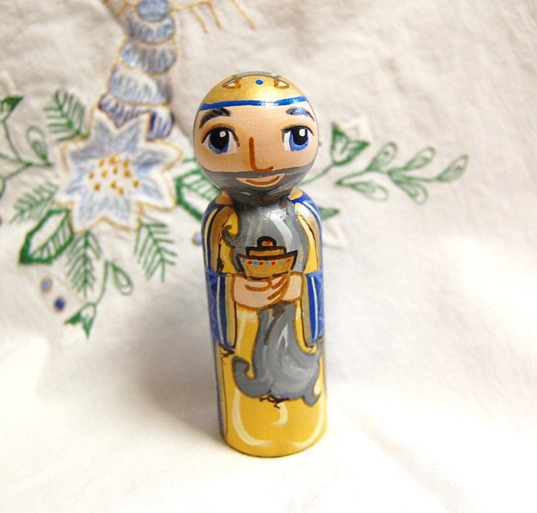 Saint Melchior Catholic Saint Doll Large Peg Toy Made to Order - Etsy