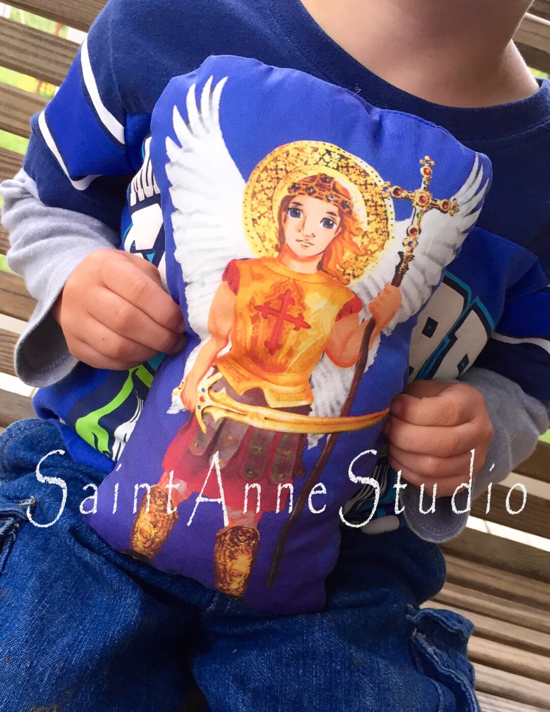 St Michael KIT Archangel Fabric With Prayer - Catholic Saint Doll ...