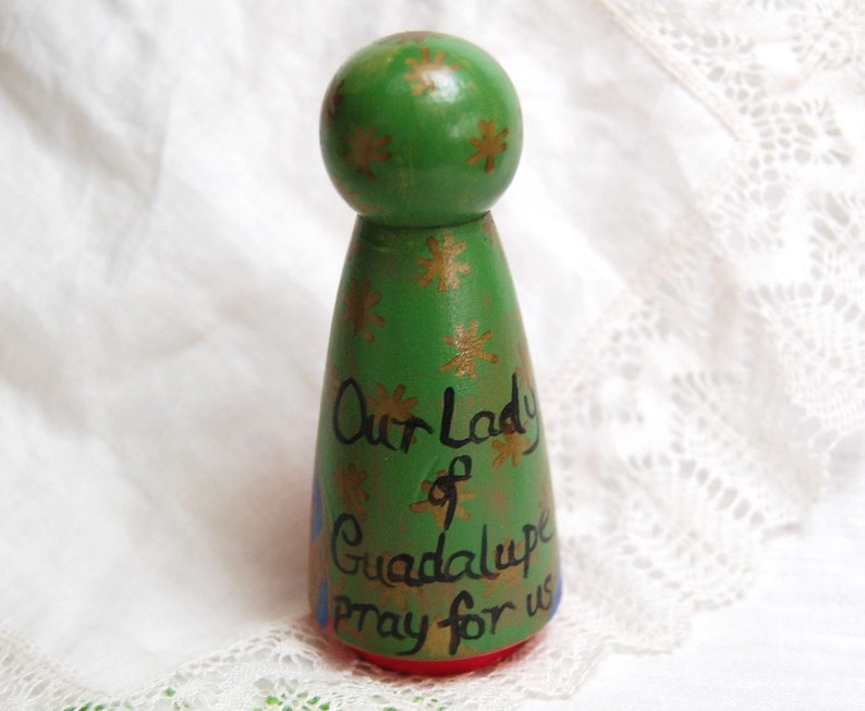 Our Lady of Guadalupe Blessed Mother Catholic Saint Doll - Wooden Toy ...