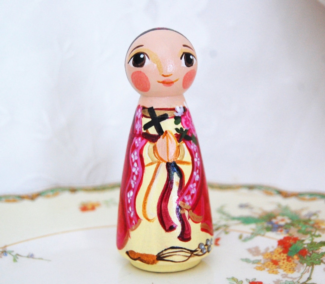 St Vivian Catholic Saint Doll - Wooden Toy - Made to Order - Etsy