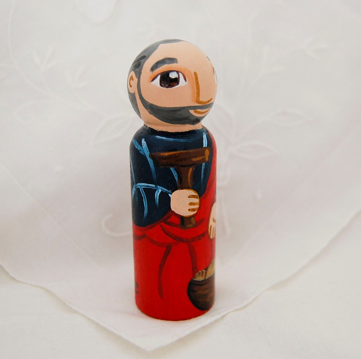 St Philip the Apostle Toy Catholic Wooden Saint Doll Made to Order - Etsy