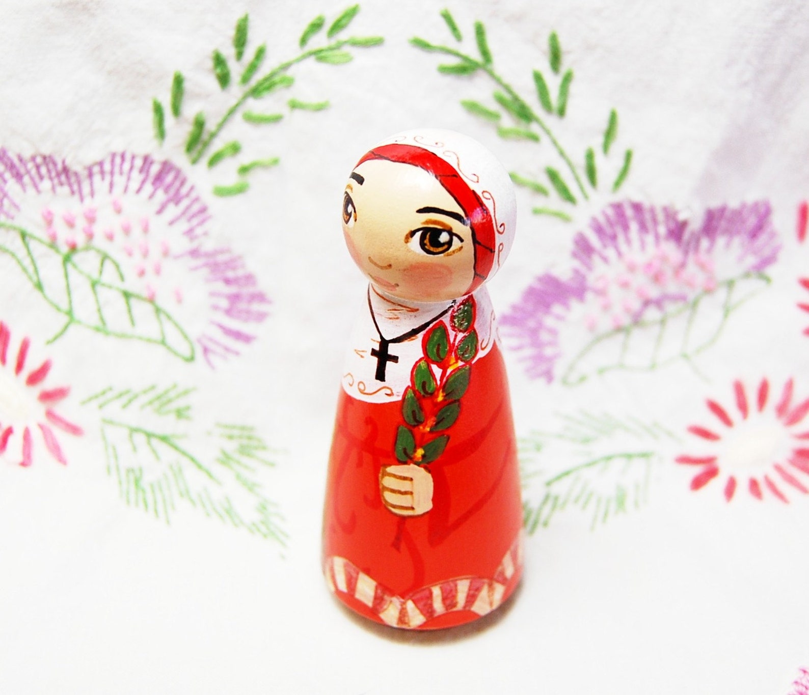 St Laura of Cordoba Catholic Saint Doll - Wooden Toy - Made to Order - Etsy