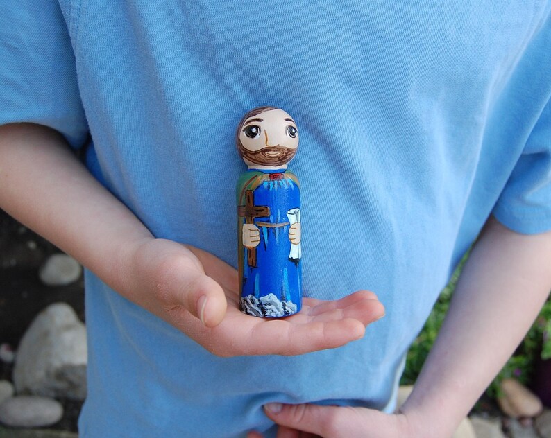 St Timothy Catholic Saint Toy Wooden Doll Made to Order - Etsy