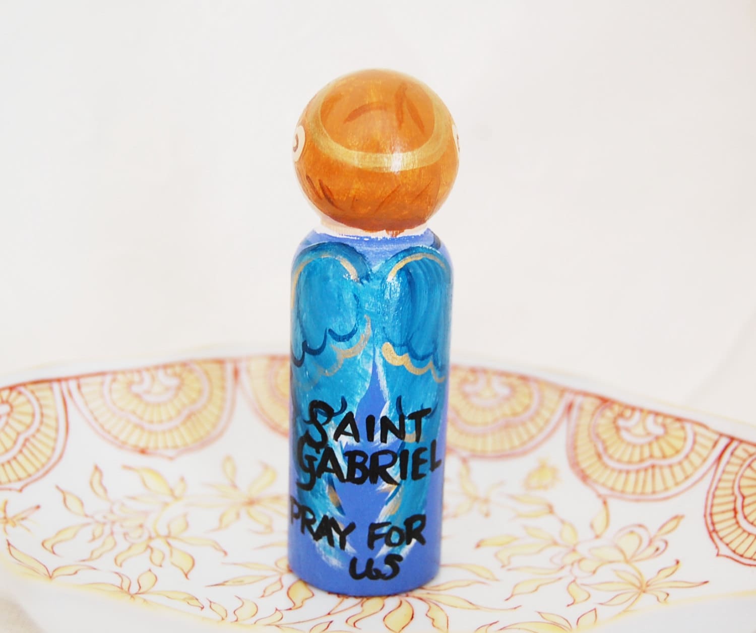 Saint Gabriel Archangel Catholic Saint Doll - Wooden Toy - Made to ...