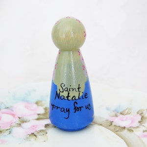 St Natalie Catholic Saint Doll - Wooden Toy - Made to Order - Etsy