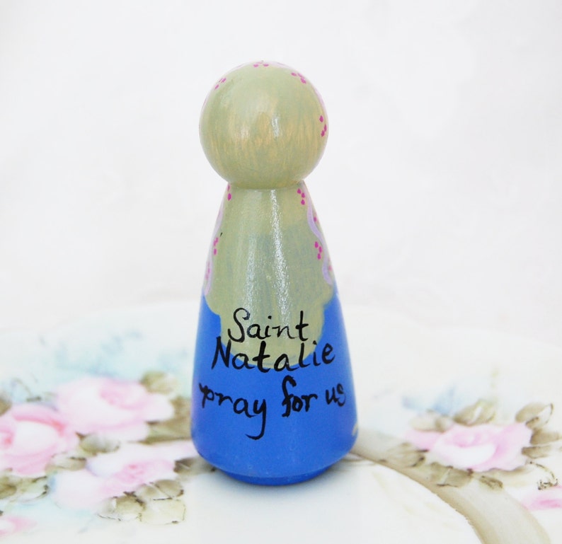 St Natalie Catholic Saint Doll - Wooden Toy - Made to Order - Etsy