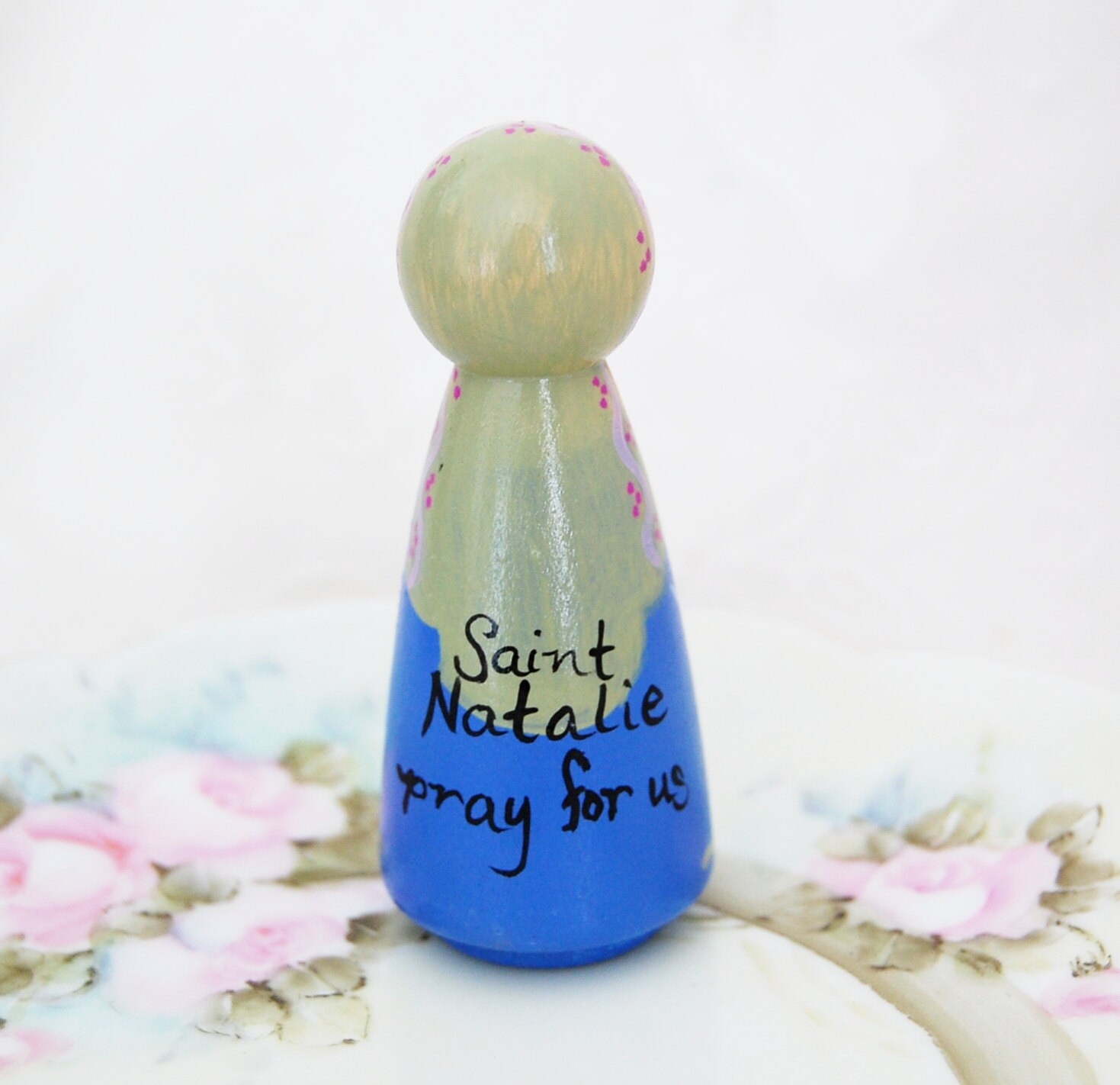 St Natalie Catholic Saint Doll Wooden Toy Made to Order - Etsy