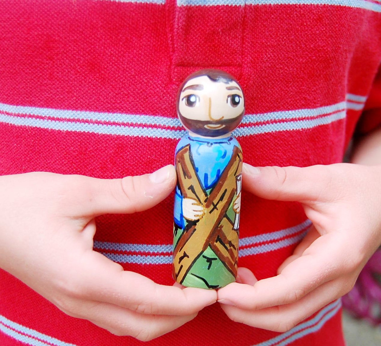 St Andrew the Apostle Toy Catholic Wooden Saint Doll Made - Etsy