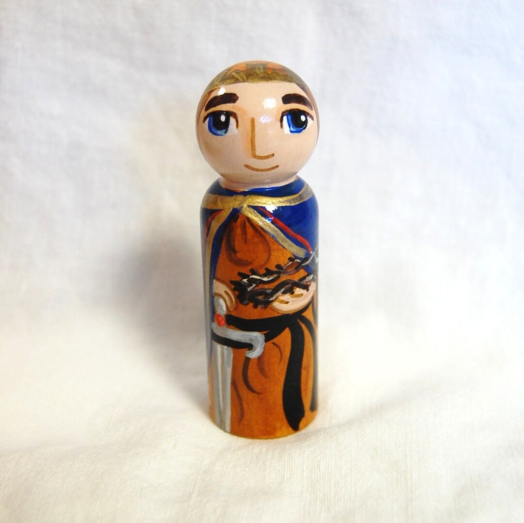 St Louis of France - Catholic Saint Doll - Wooden Toy - Made to Order ...