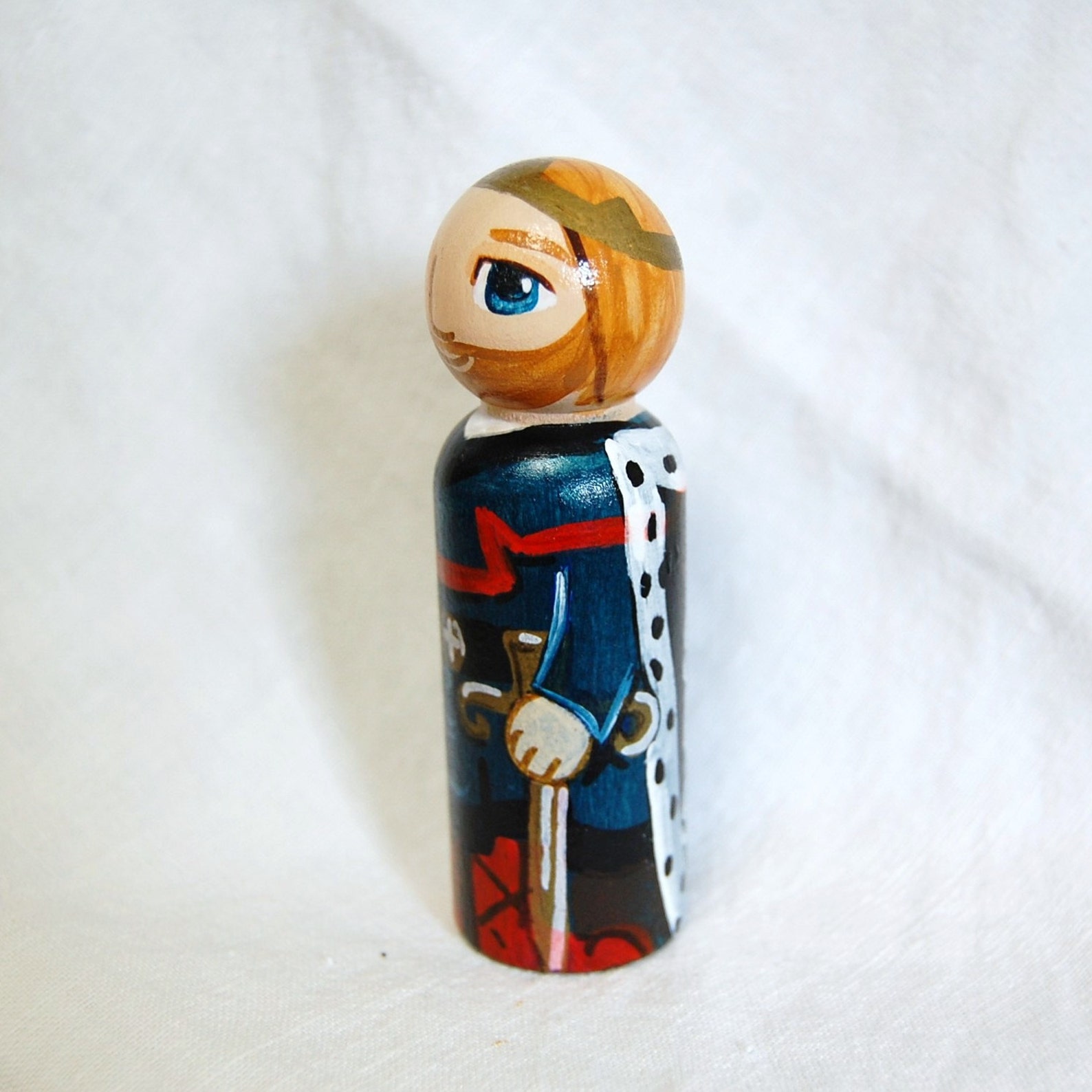 St Eric IX of Sweden Catholic Saint Doll - Wooden Peg Toy - Made to ...