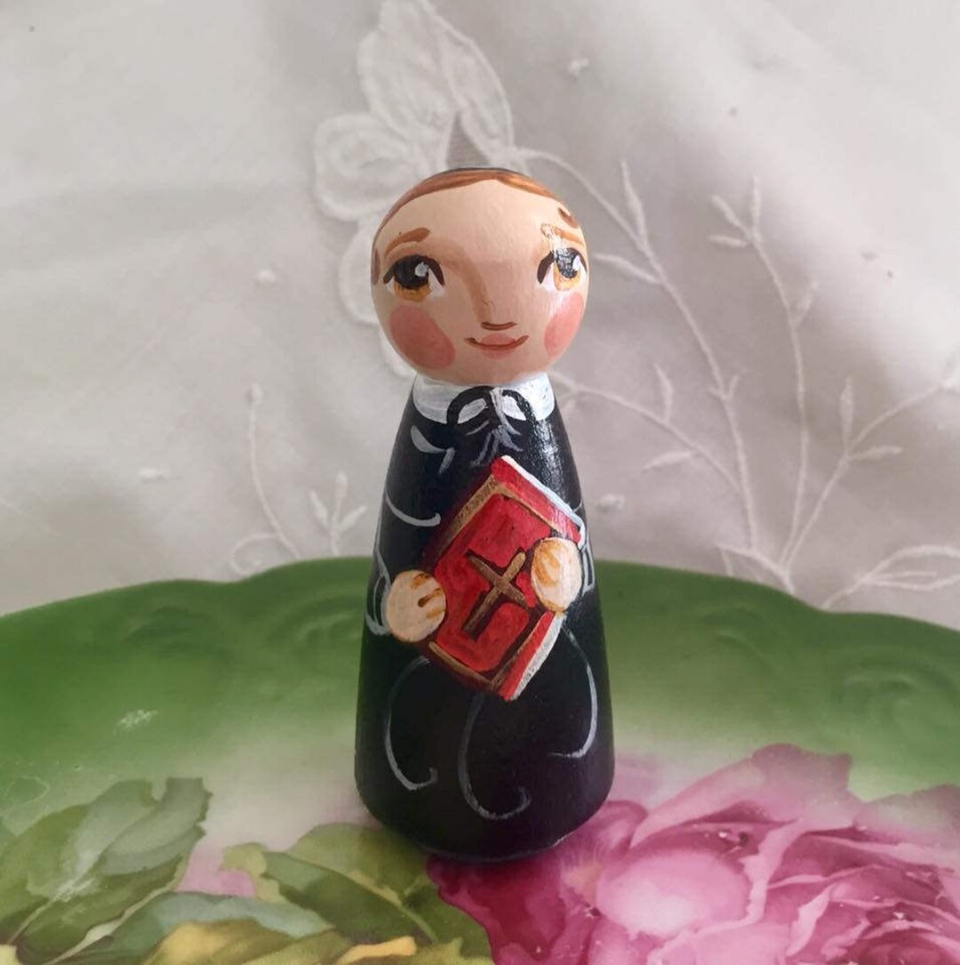 St Elizabeth Ann Seton Catholic Saint Doll - Wooden Toy - Made to Order ...