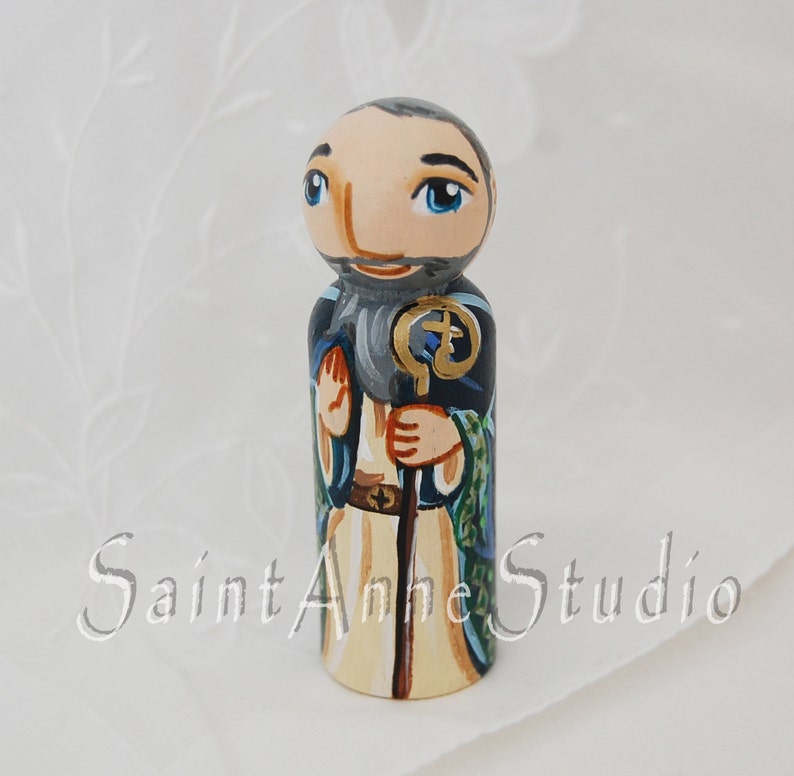 Saint Declan of Ardmore Catholic Saint Doll Wooden Toy Made to Order - Etsy