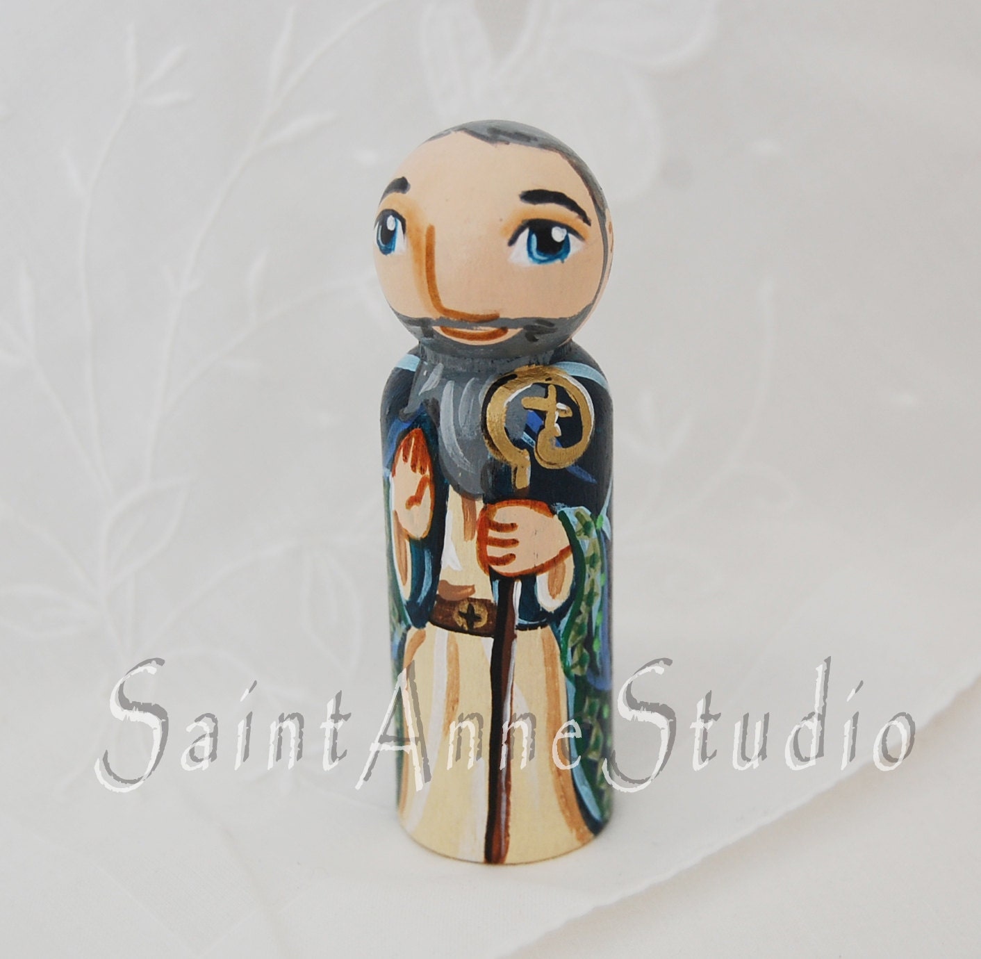 Saint Declan of Ardmore Catholic Saint Doll Wooden Toy Made to Order - Etsy
