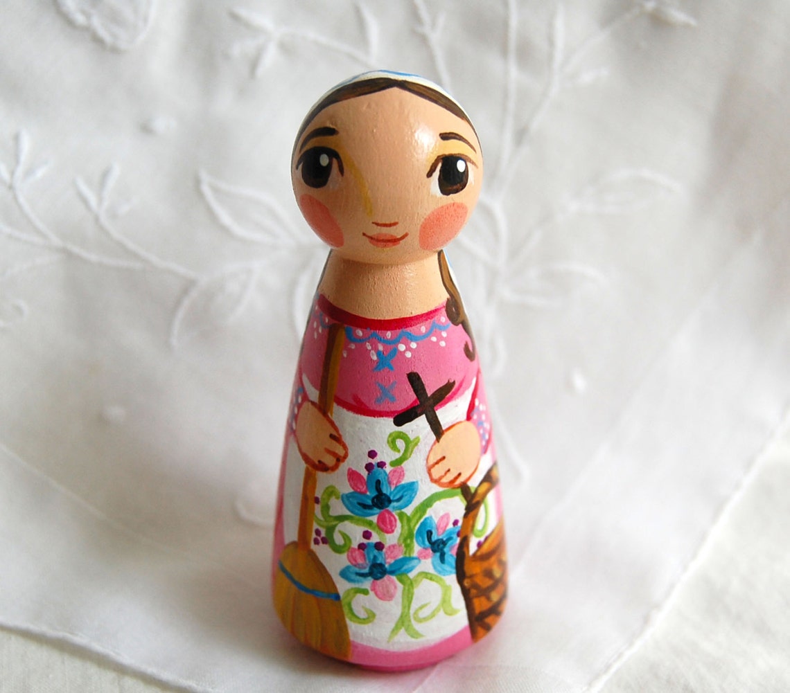 St. Martha Wooden Doll Catholic Saint Toy Made to Order - Etsy