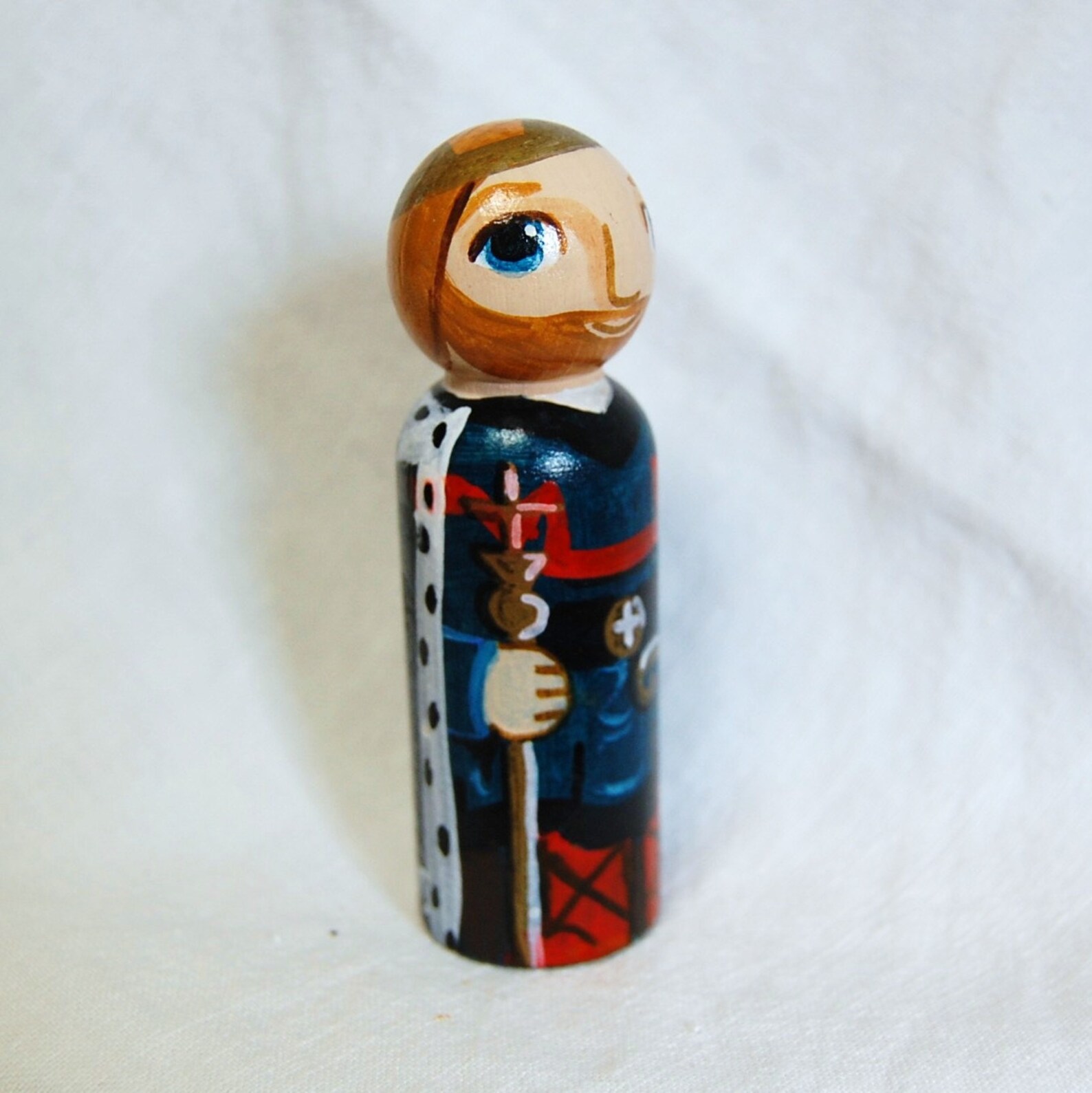 St Eric IX of Sweden Catholic Saint Doll - Wooden Peg Toy - Made to ...