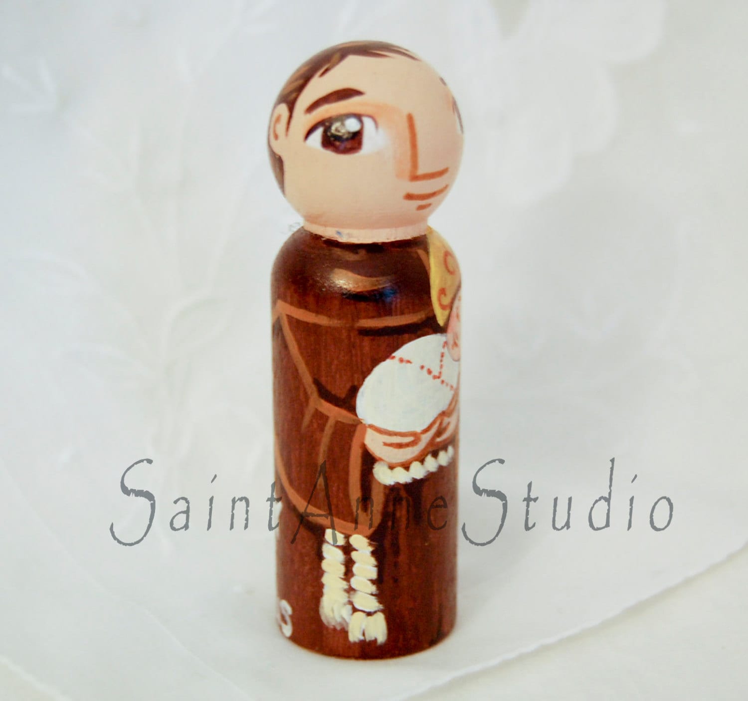 Catholic Saint Toy St Anthony of Padua Italy Wooden Doll - Etsy