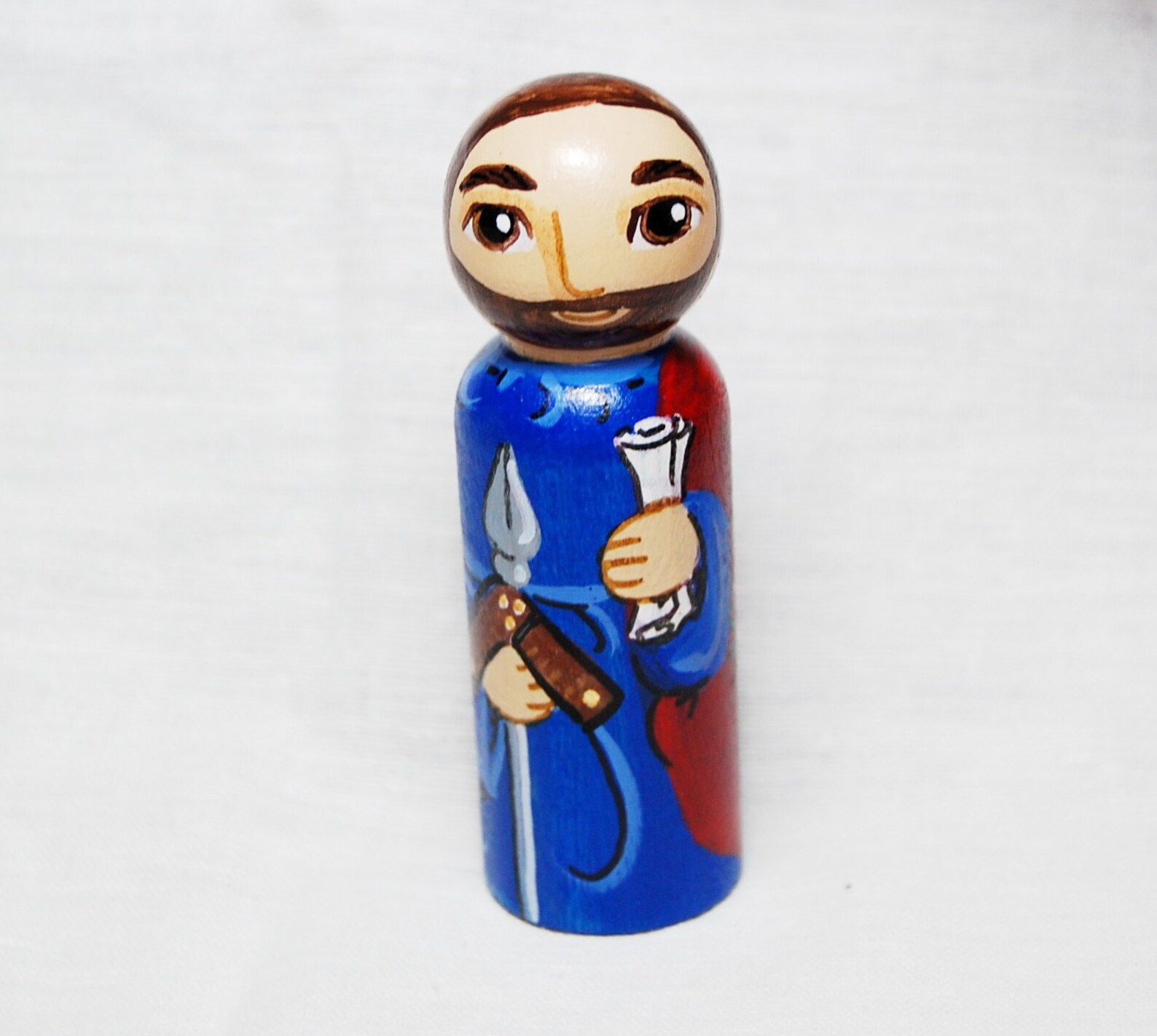 Saint Thomas the Apostle Catholic Saint Doll - Wooden Toy - Made to ...