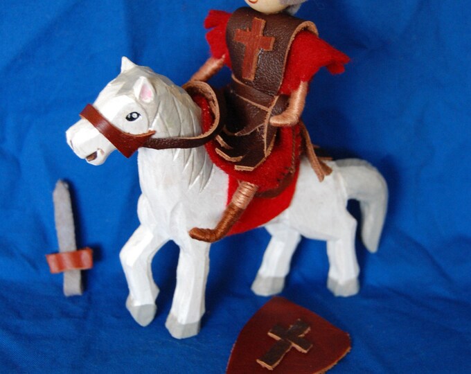 Saint St. George Playset Horse Felt Poseable Action Figure Doll - Etsy