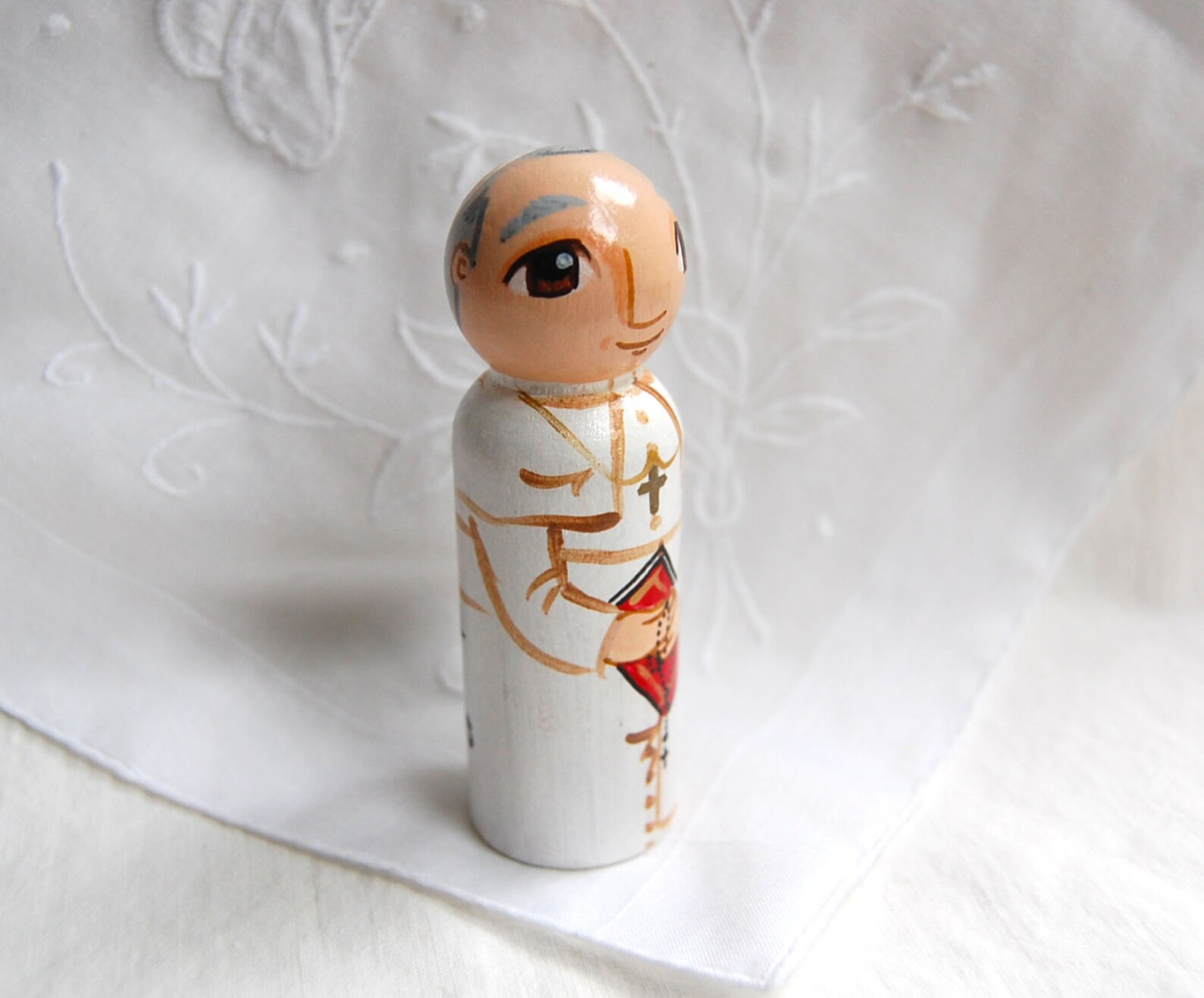 Saint Pope John Paul II Catholic Saint Doll - Wooden Toy - Made to ...