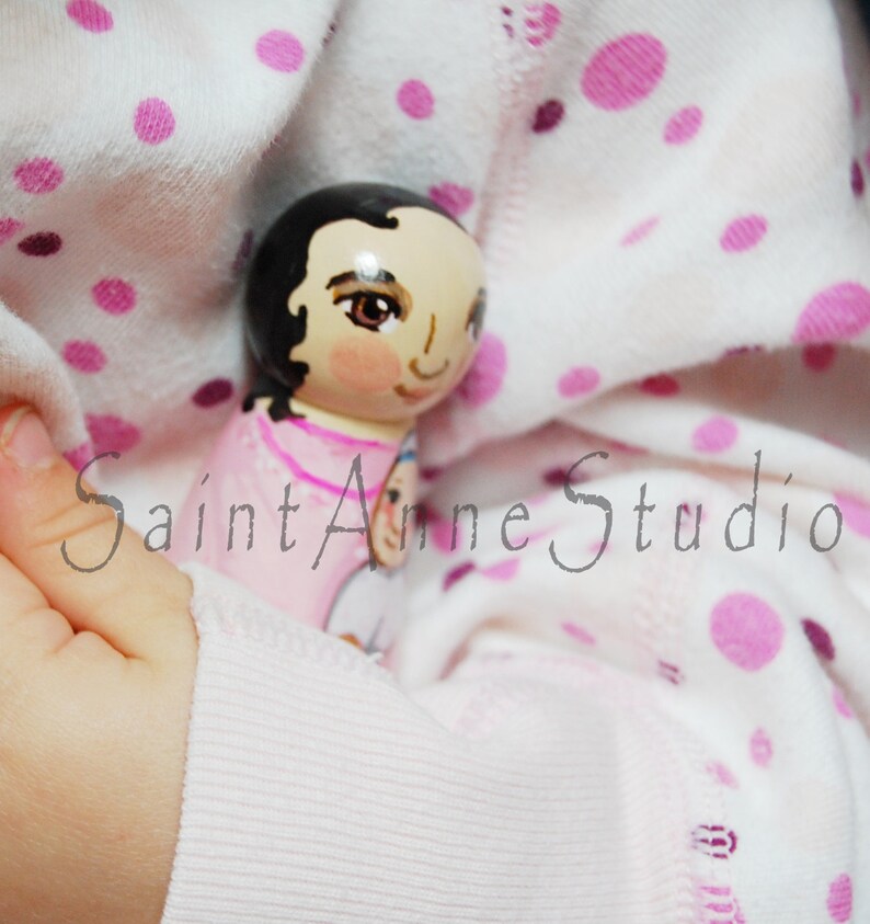 St Gianna Beretta Molla Catholic Saint Toy Wooden Doll - Etsy