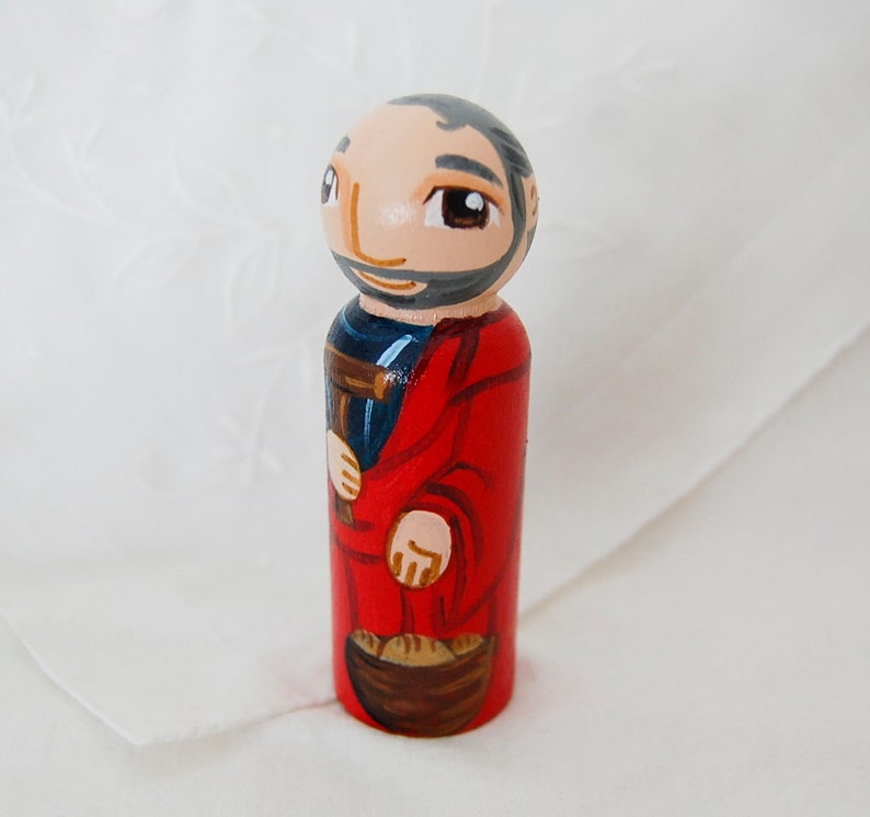 St Philip the Apostle Toy Catholic Wooden Saint Doll Made to Order - Etsy